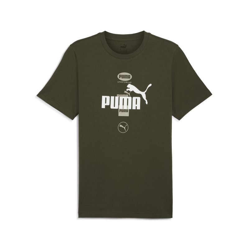 Camisa Tshirt Marca Puma Original Power Tee Verde Hombre - RunwayShop